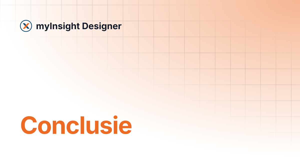 Conclusie | myInsight Designer